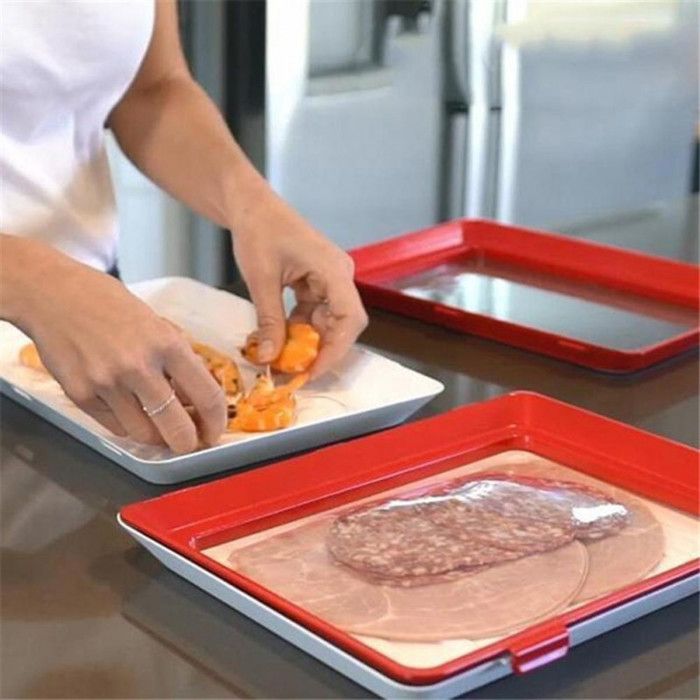 Lot De 2 Plateaux De Conservation 'clever Tray' - Cdiscount Maison