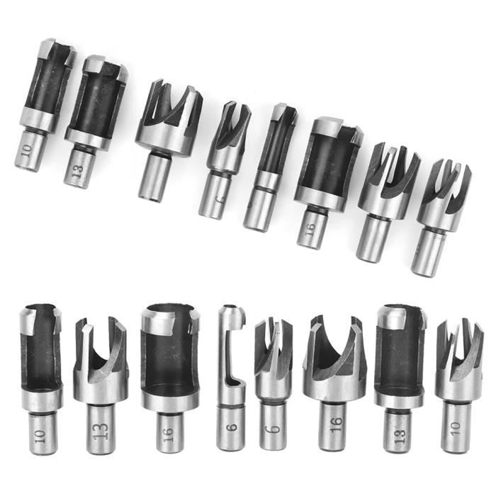 GOTOTOP Outil de création de goujons 8Pcs Coupe-Bouchon de Bois Foret à ...