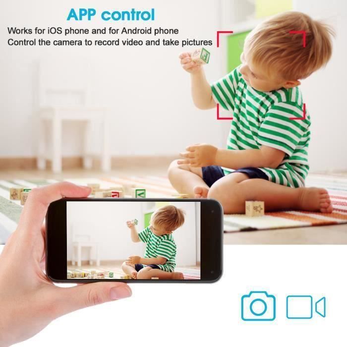 KISS-L28 Mini caméra de sécurité HD 1080P sans fil WIFI vision nocturne ...