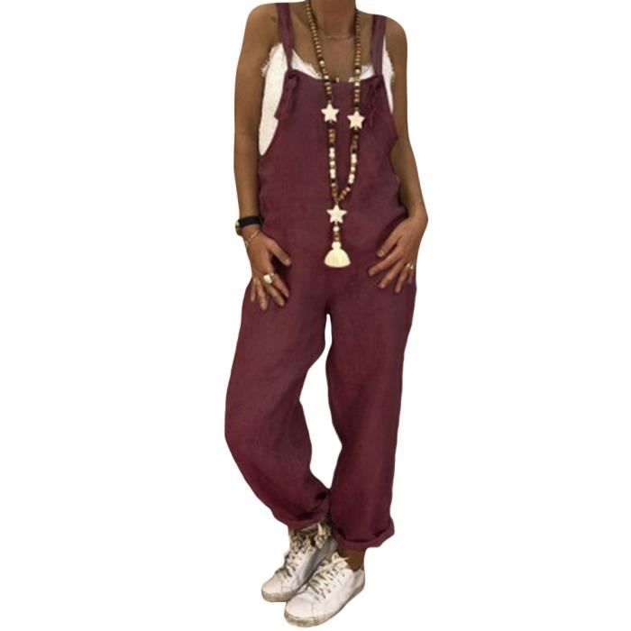 Minetom Femme Salopette Décontracté Playsuit Ample Harem Sarouel ...