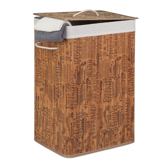 Panier à lessive en bambou pliable - 10034149-470 - Cdiscount Maison