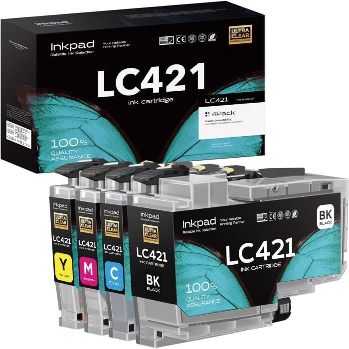 Lc 421 Lc421Xl Cartouches D'Encre Compatible Pour Brother Lc421 Lc ...