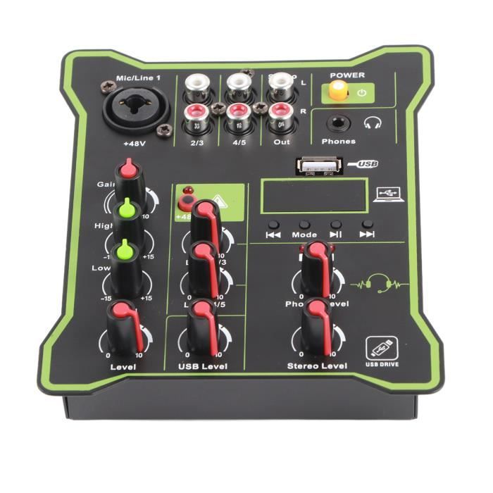 Shipenophy mini table de mixage Console de mixage Portable, réponse ...