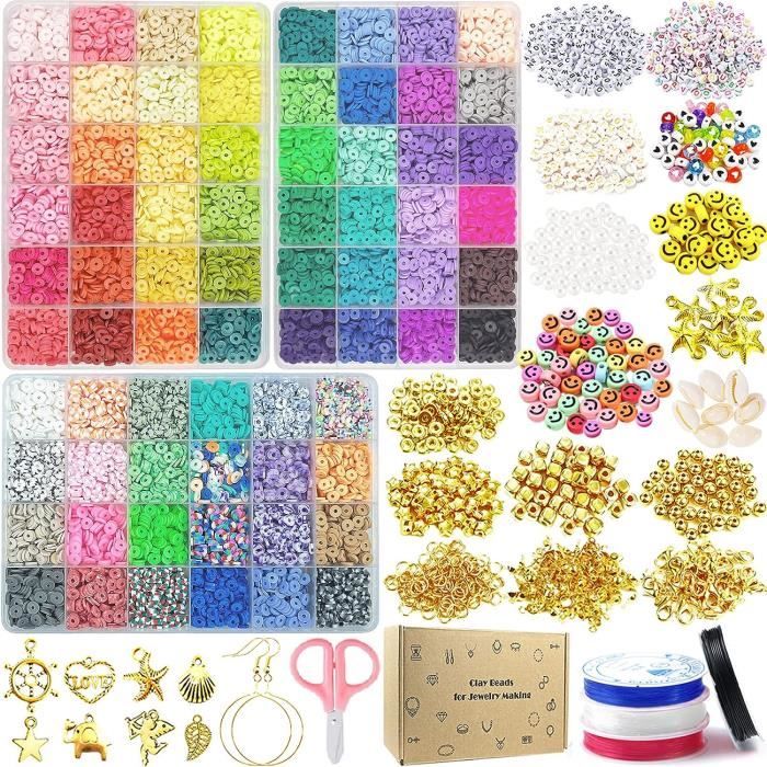 Pmbqifay 72 Couleurs 11520 Pièce Perles Heishi 6mm Perle Plate pour ...