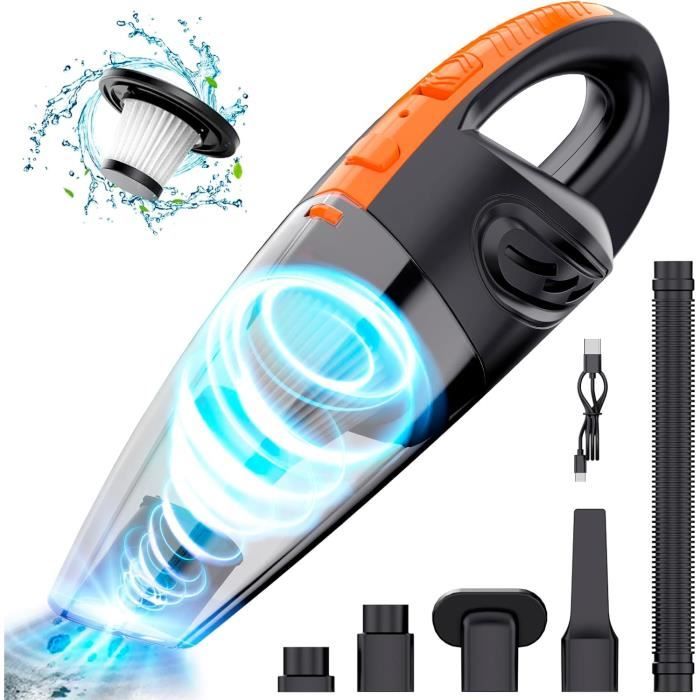Aspirateur À Main Sans Fil, Aspirateur Voiture Sans Fil Avec Filtre Hepa Lavable, Mini ...
