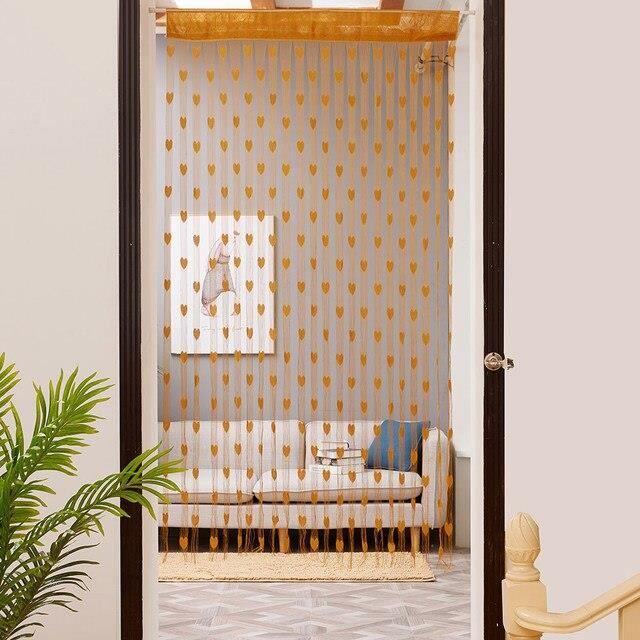 RIDEAU DE PORTE,Brown--Rideau de porte avec chaîne en cœur, 50x200cm ...