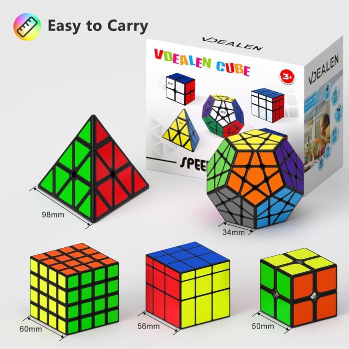 Ensemble de cubes de vitesse,puzzles 2x2 4x4 pyramide dodécaèdre et ...