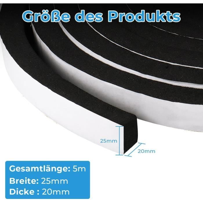 Bande D'Étanchéité Autocollante En Mousse 25 Mm (L) X 20 Mm (H ...