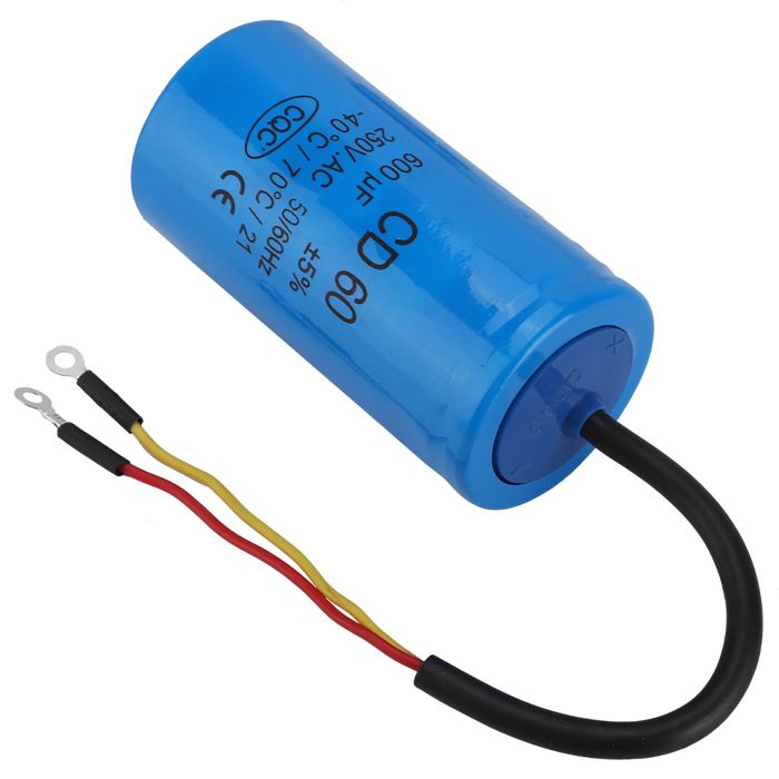 CD60 Condensateur avec Fil Conducteur 250V AC 600uF 50/60Hz pour ...