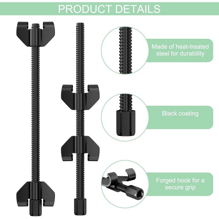 Compresseur ressort amortisseur x2 – télescopique 380mm, réglable Label ...