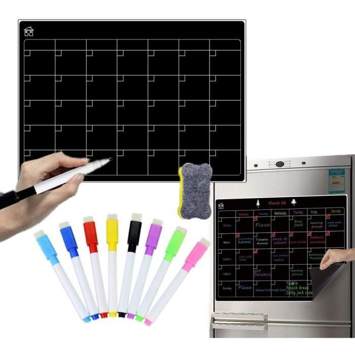 Menu Semaine Frigo Tableau Magnetique Frigo Calendrier Magnétique Pour ...