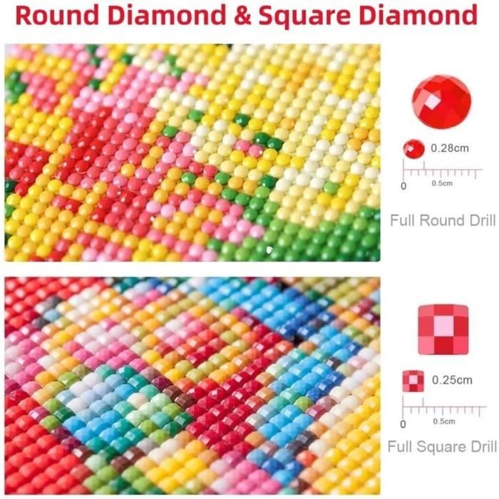 Diamond Painting Personnalisé Photo 20X36Cm, Diy 5D Diamant Painting ...