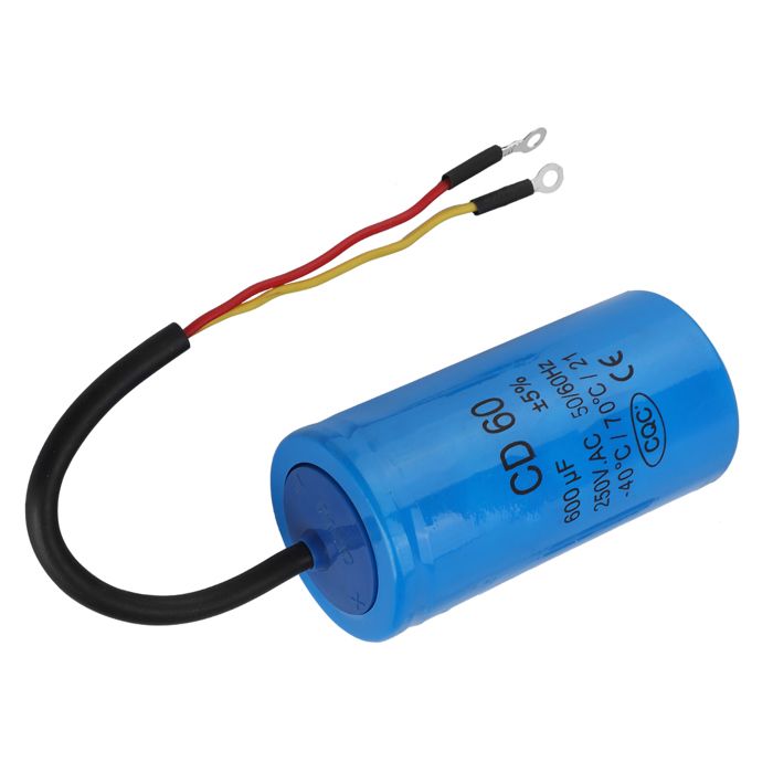 CD60 Condensateur avec Fil Conducteur 250V AC 600uF 50/60Hz pour ...