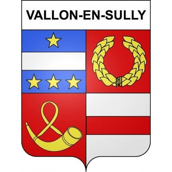 Vallon-en-Sully 03 ville sticker blason écusson autocollant adhésif ...