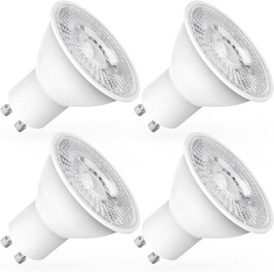 Ampoules LED GU10 5W quivalent 60W 600lm Blanc Froid 6000K 120 Larges Faisceaux Ampoules LED ...