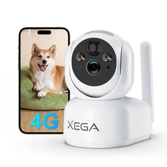 XEGA Caméra de surveillance 3G/4G LTE Sans fil avec Batteries Carte SIM ...