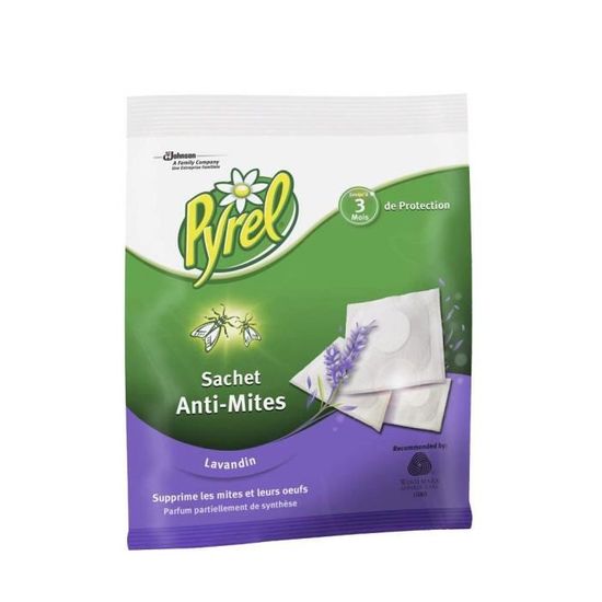 Pyrel 24 Sachets Anti-Mites, Senteur Fraîcheur Lavande, Insecticide ...