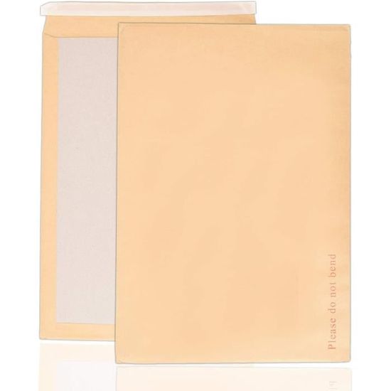 Arpan Lot de 50 enveloppes cartonnées rigides avec dos en carton ...
