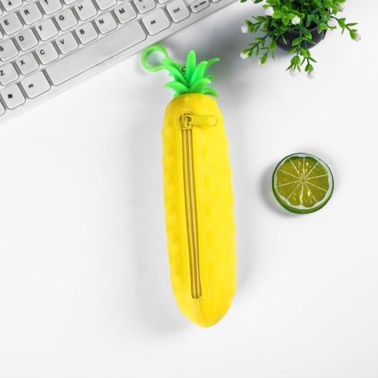 Trousse scolaire - Kawaii - Sac à stylo en Silicone - Modèle Ananas ...