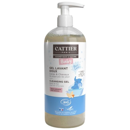 Gel Lavant Doux Bébé - Cattier - 500 ml - Hypoallergénique - Protéines ...
