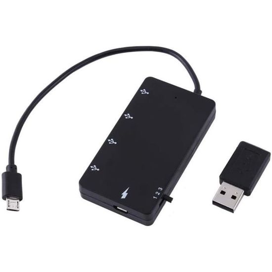 Concentrateur Micro Usb 4 Ports, Adapteur De Charge D'Alimentation, Adaptateur D'Extension, Hub ...