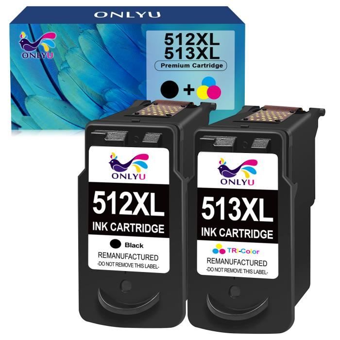 ONLYU PG 512xl 2 Cartouche d'encre compatibles Canon PG512xl CL-513 PG ...