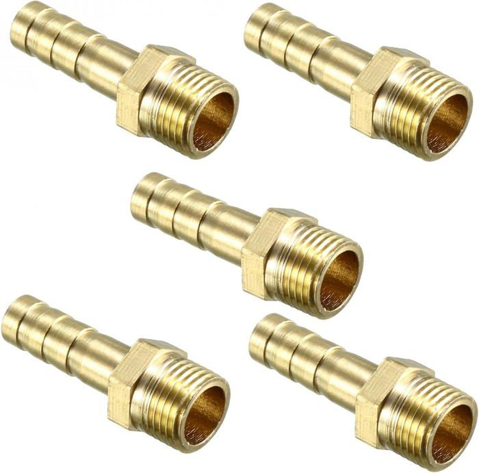 5pcs Raccord cannelé tuyau en laiton 6mm barbelé X G1/8 mâle Adaptateur connecteur - Cdiscount ...