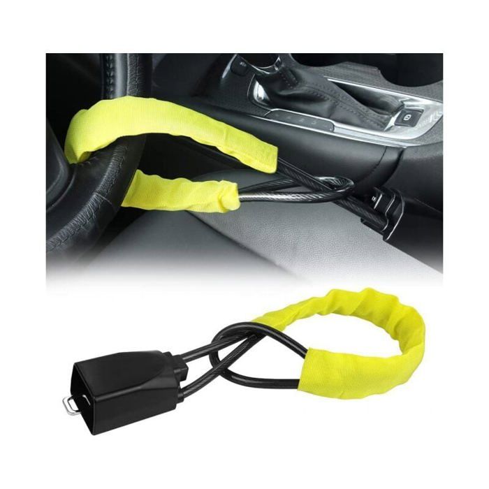 Bloque-volant voiture universel – antivol robuste avec 2 clés Label ...