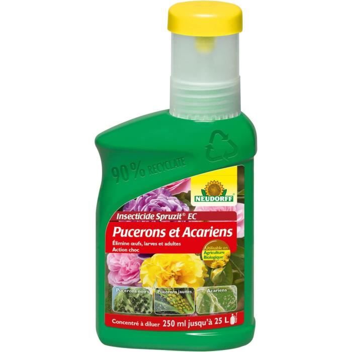 Pucerons et Acariens Insecticide Spruzit concentré - 250 ml - Sur ...