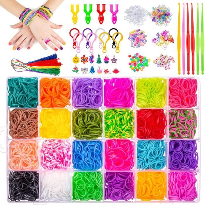 5000+ Diy Loom Bands, Bracelets Elastiques, Bands Kit Enfant Avec Boîte ...