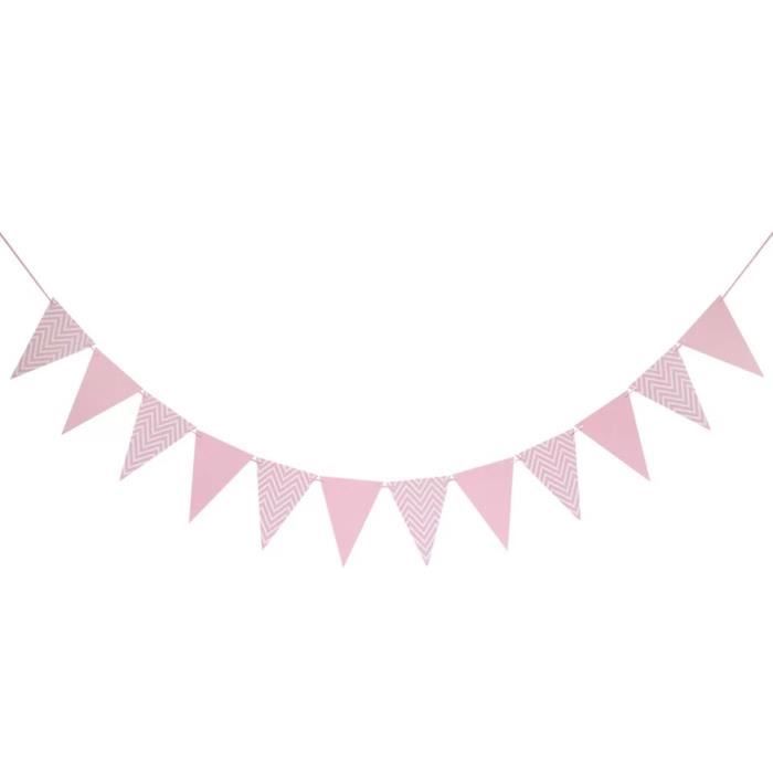 Rose - Banderole de joyeux anniversaire, en papier, pour bébé,bannière ...