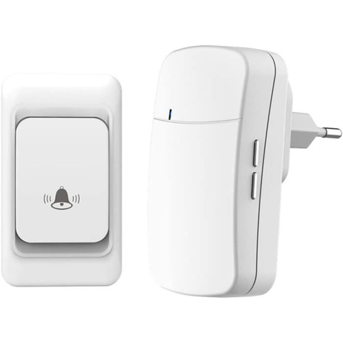 Sonnette De Porte Extérieure 300M Télécommande Sonnette De Porte ...