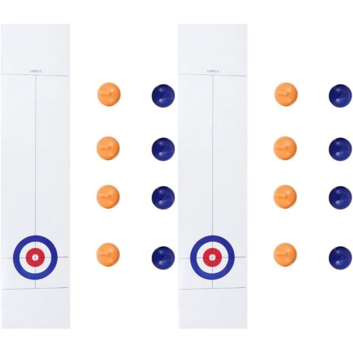 2Pcs Family Fun Curling Table Top Curling Game Kids Curling Game ...