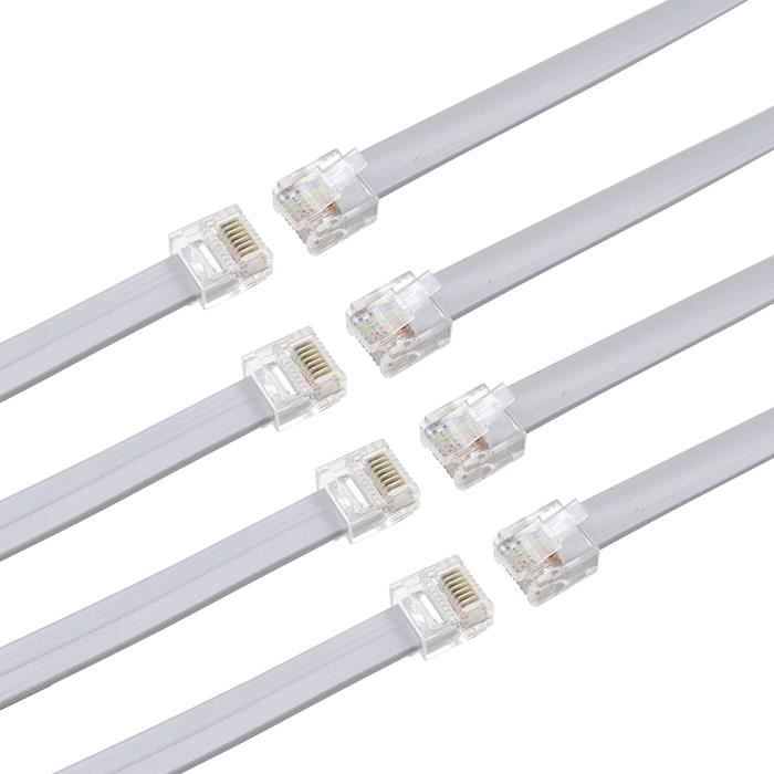 Lot de 8 câbles de raccordement Ethernet courts Cat5e de 30 cm, cordon ...