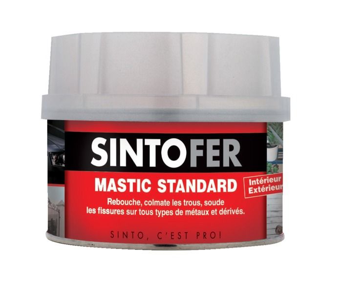 Mastic - SINTO - SINTOFER standard sans styrène - Blanc - 970g ...