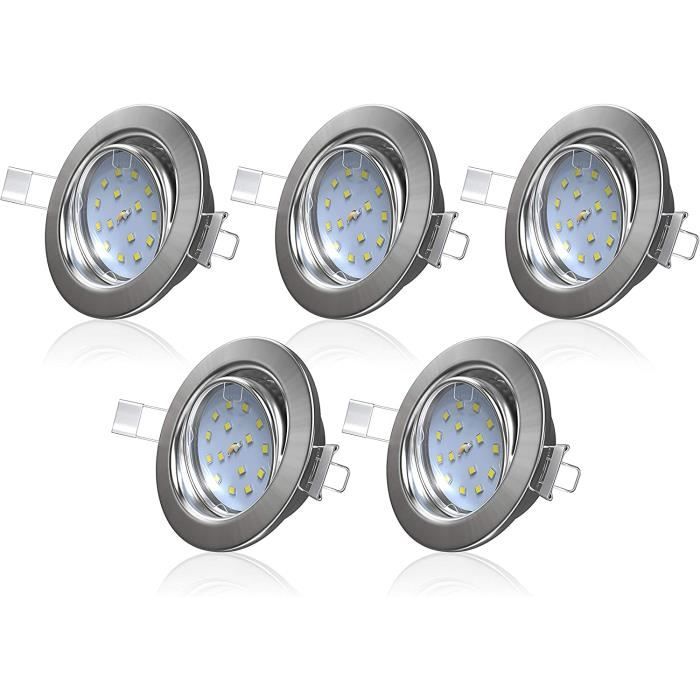Lot De 5 Spots Led Encastrables Ultra-Plats Orientables, Spots Salon Cuisine Chambre ...