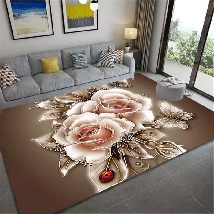MBg-900 Tapis de pivoine motif fleur bohème décoration de maison canapé ...