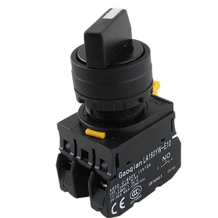 AC 600V 10A DEUX Position 2 sélecteur rotatif sélectionnez 1 NO NC ...