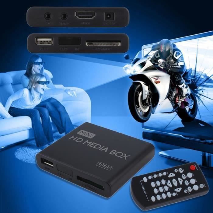 Mini Full HD 1080p Media Player Box MPEG-MKV-H.264 HDMI AV USB + Remote ...