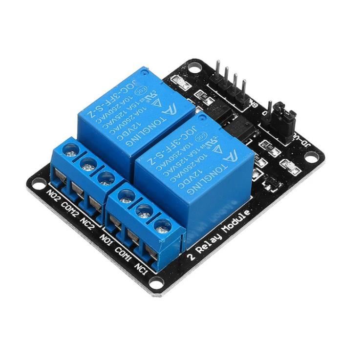 12V 2 Channel Relay Module Shield pour Arduino ARM PIC AVR DSP ...