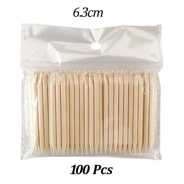 Bâtonnets poussoirs à cuticules en bois, 63/75/95/100/105/127mm, 150 ...