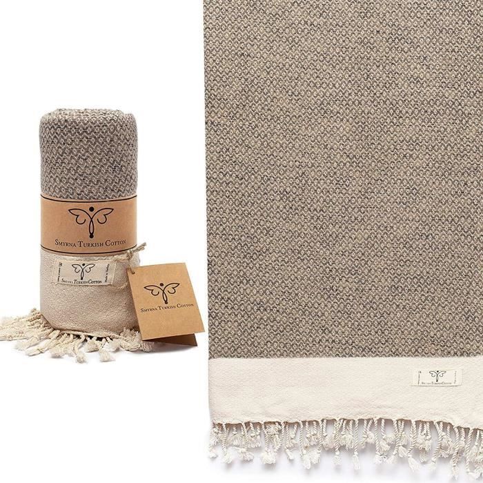 Smyrna Serviette De Plage Turque En Coton | 180 X 90 Cm | Grand Drap De Bain De Plage, Sauna ...