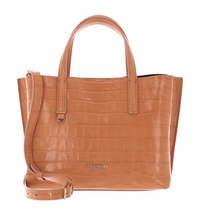COCCINELLE Sac à main beige en cuir pour femme - Matinee Croco Shiny ...