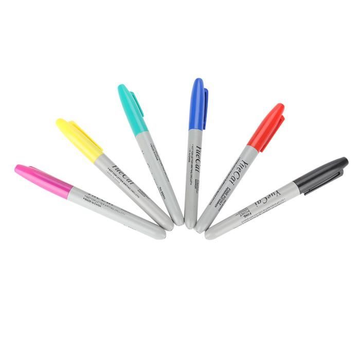 Stylos Marqueurs de Tatouage Marqueur de Peau Perçant 6 Couleurs, Stylo ...
