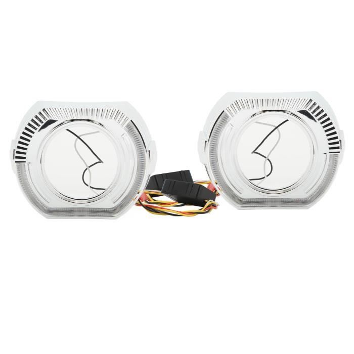 Garosa LED Angel Eyes Bezels Covers LED Angel Eyes Halo DRL Bezel ...