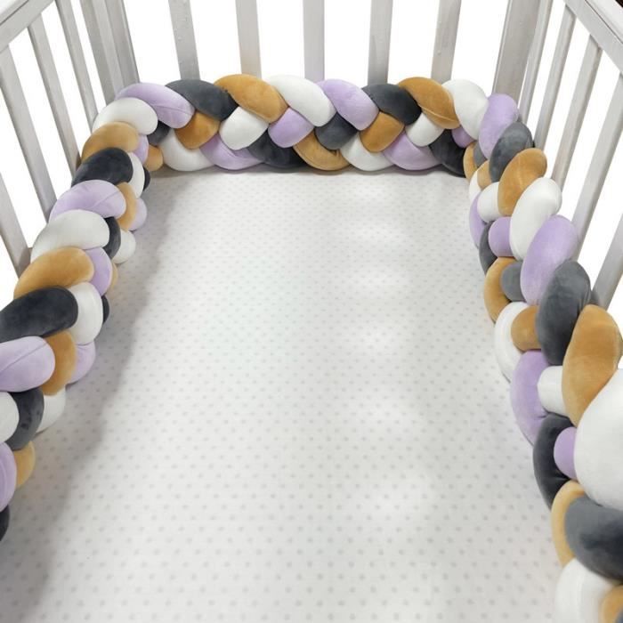 Tour de Lit Bebe Coussin Serpent Velours Berceau Pare-chocs Tresse Bebe ...