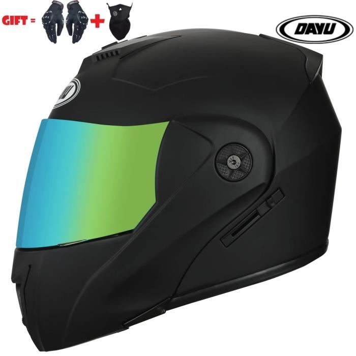 Casque de moto modulable intégral approuvé par le DOT,visière ...