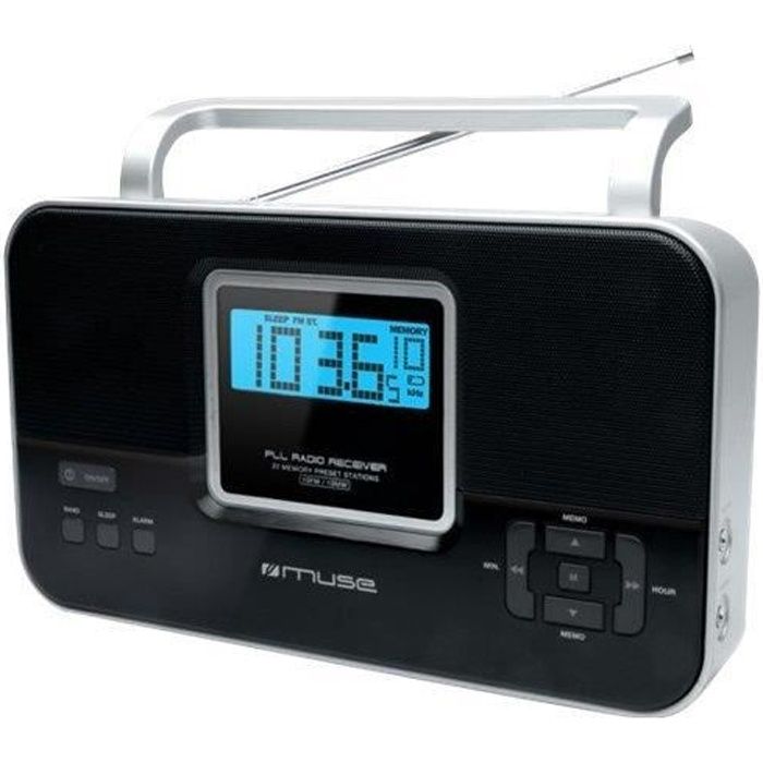 Radio portable MUSE M 087 R - Tuner numérique AM/FM - Haut-parleurs intégrés - Noir - Cdiscount ...