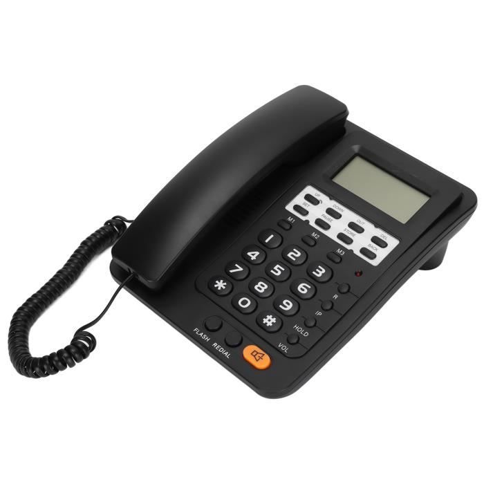 Pwshymi Téléphone de bureau KX‑T6009CID Téléphone Filaire de Bureau Téléphone Fixe Filaire avec ...