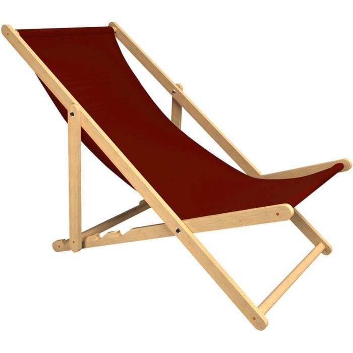 Holtaz Premium transat eois de hêtre, Jardin et Balcon, Lattes épaisses ...